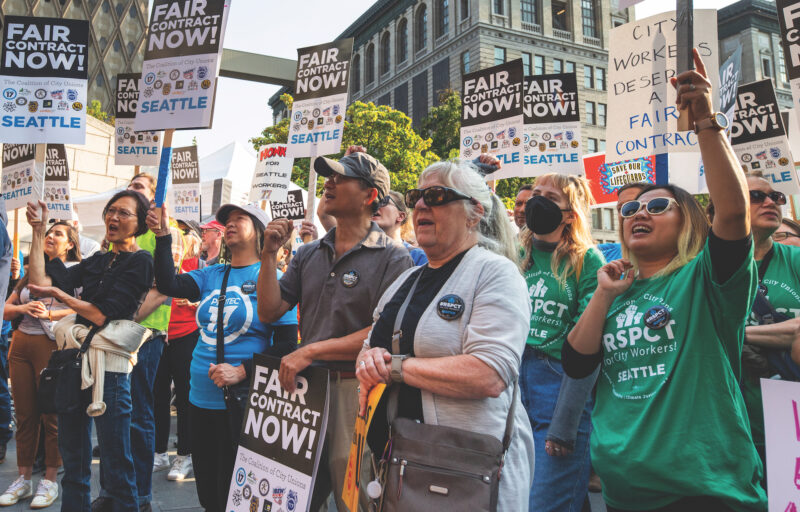 Nearly 1,500 city workers, supporters attend the Rally for #RSPCT at ...